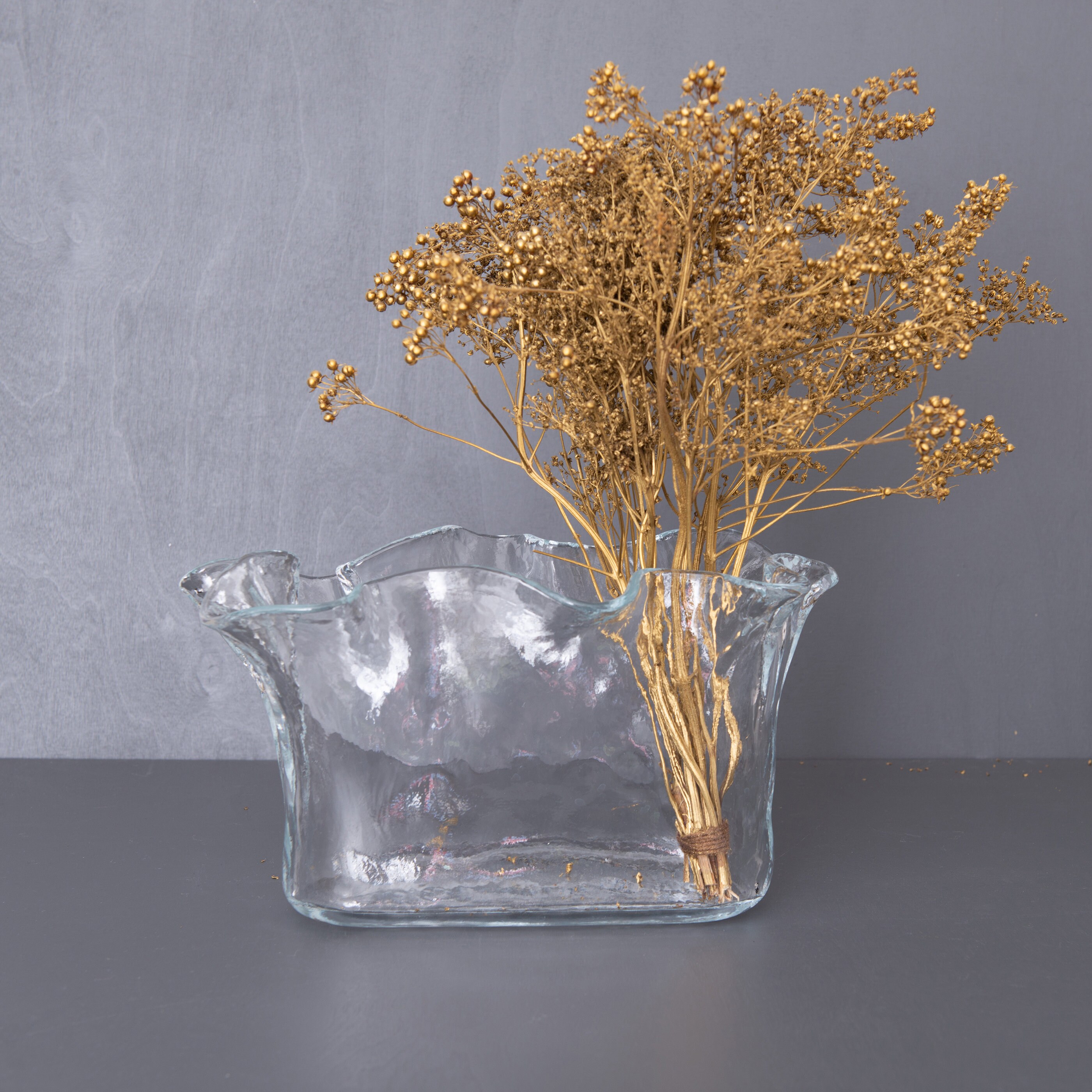 Muurla Finland Vintage Vase Clear Glass Ruffled Handkerchief - Etsy