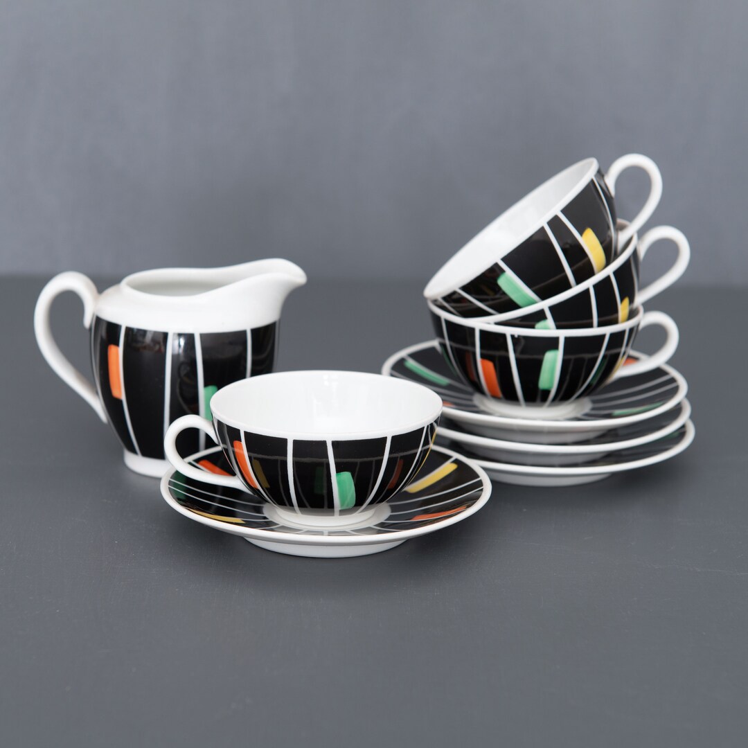 Vintage 1950s Tea Set for 4 People From Kaestner Saxonia germany. Thin ...