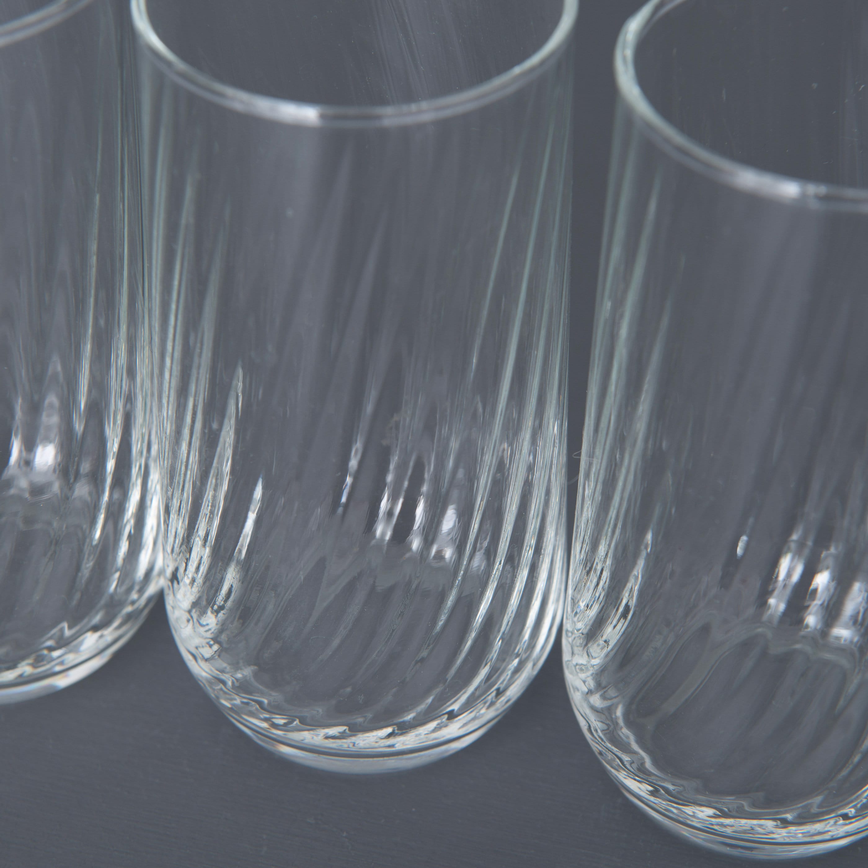 6 Vintage Swirl Water Glasses, Vintage Glass, Retro Pitchers, Highball ...