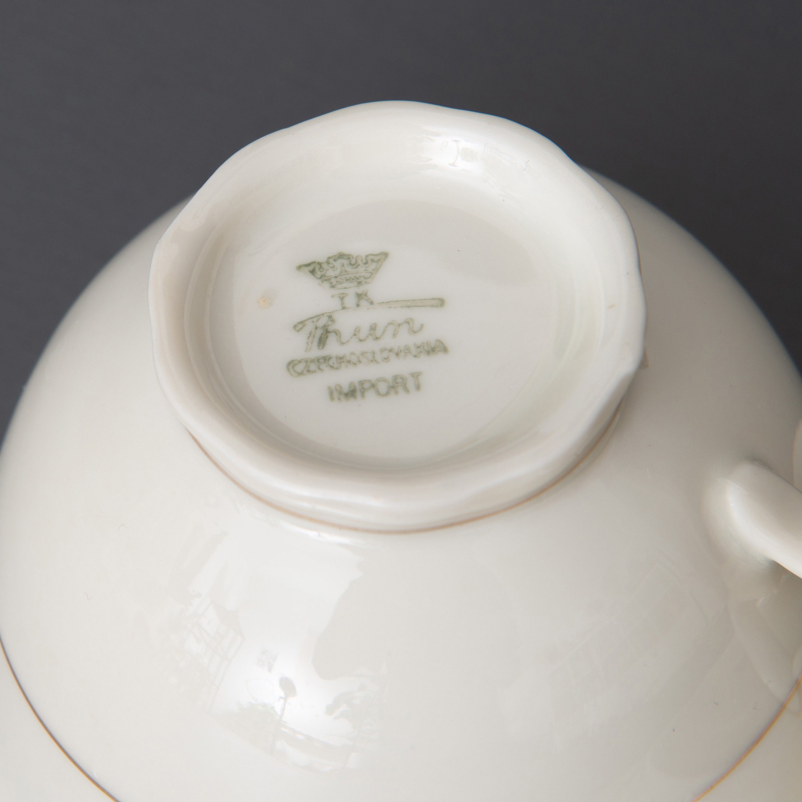 Vintage Porcelain Tea Cup and Saucer, Thun Czechoslovakia - Etsy
