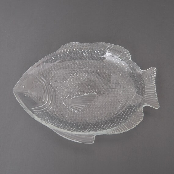 A Fish Shaped Fish Platter Retro Oven Proof Glass Serving - Etsy