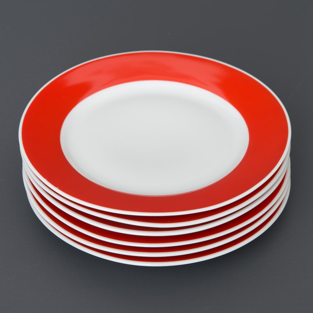 6 Vintage Cake Plates From Karolina Porcelain of Poland, in Unused ...