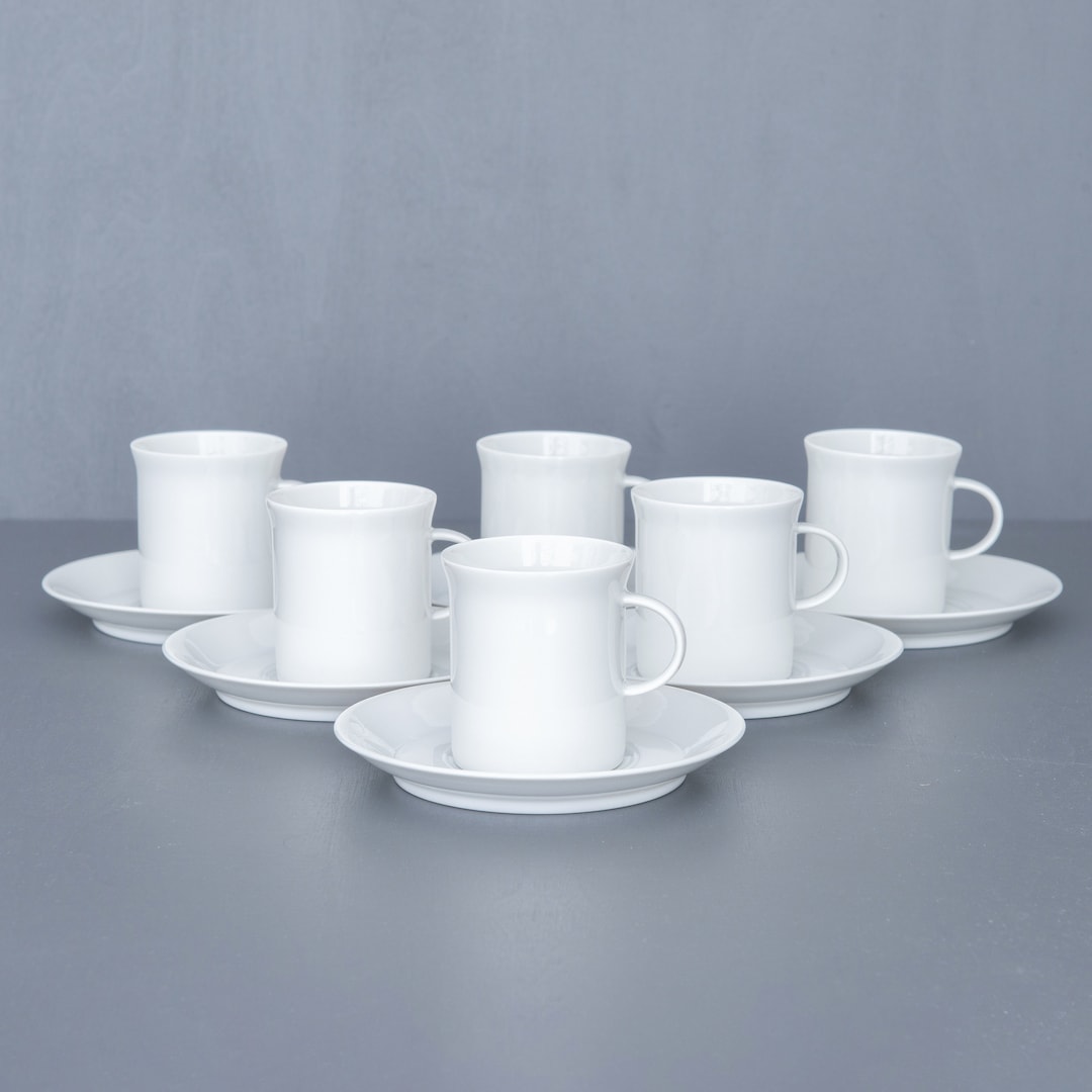 Rosenthal Studio Linie Porcelain Cups With Saucers. Vintage From 1983 ...