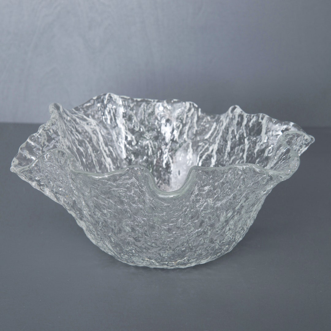 Scandinavian Vintage Glass Bowl From Pukeberg Glassworks of Sweden ...