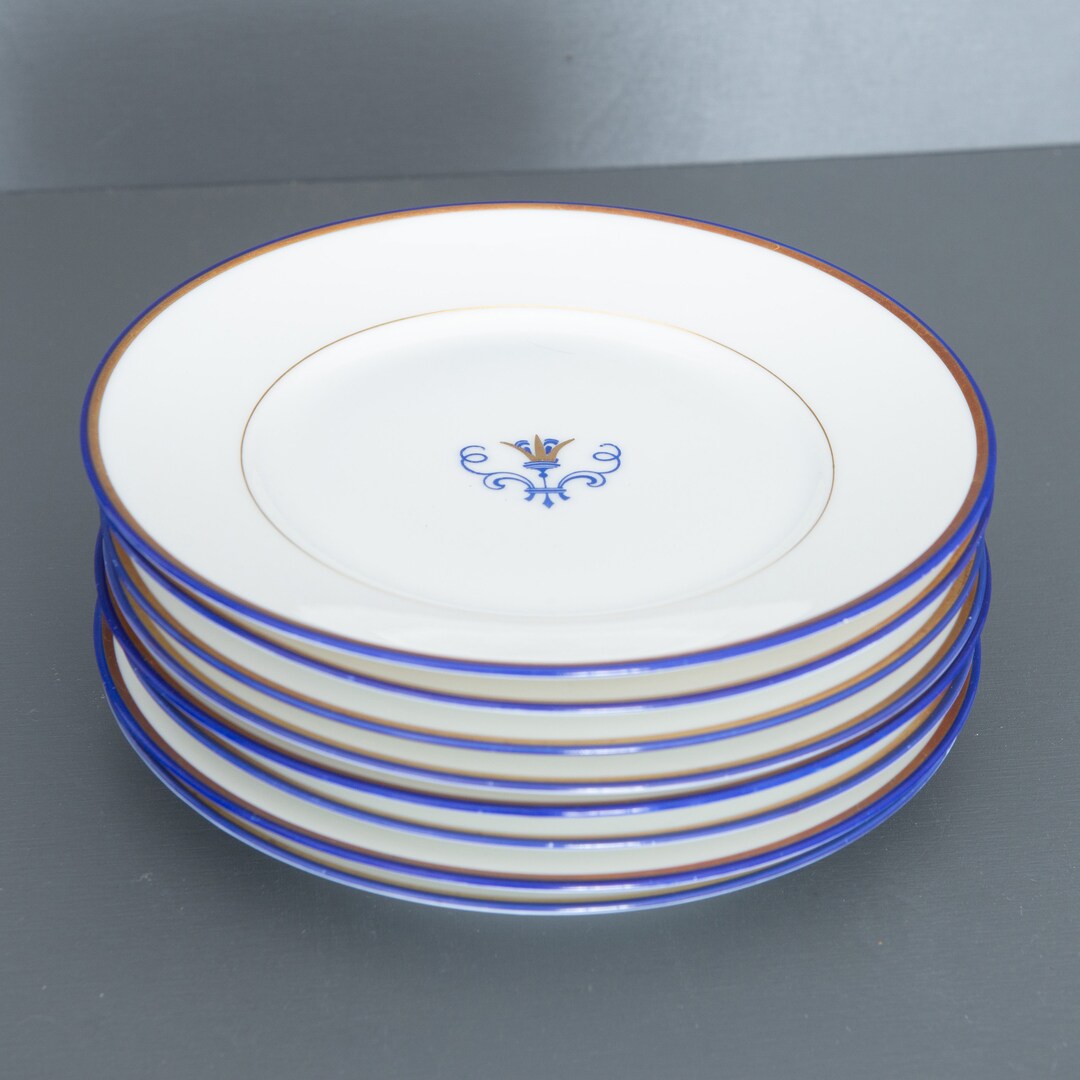 8 Swedish Vintage Dessert Plates From Lidköping Porcelain Factory ...