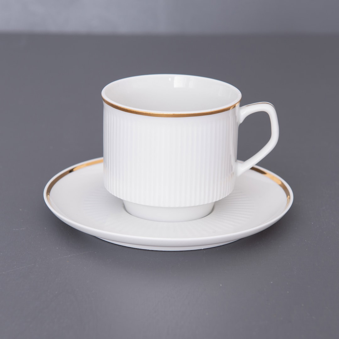 Chodziez China Coffee Set. 4 Porcelain Cups With Saucers. Vintage Polish Tableware - Etsy