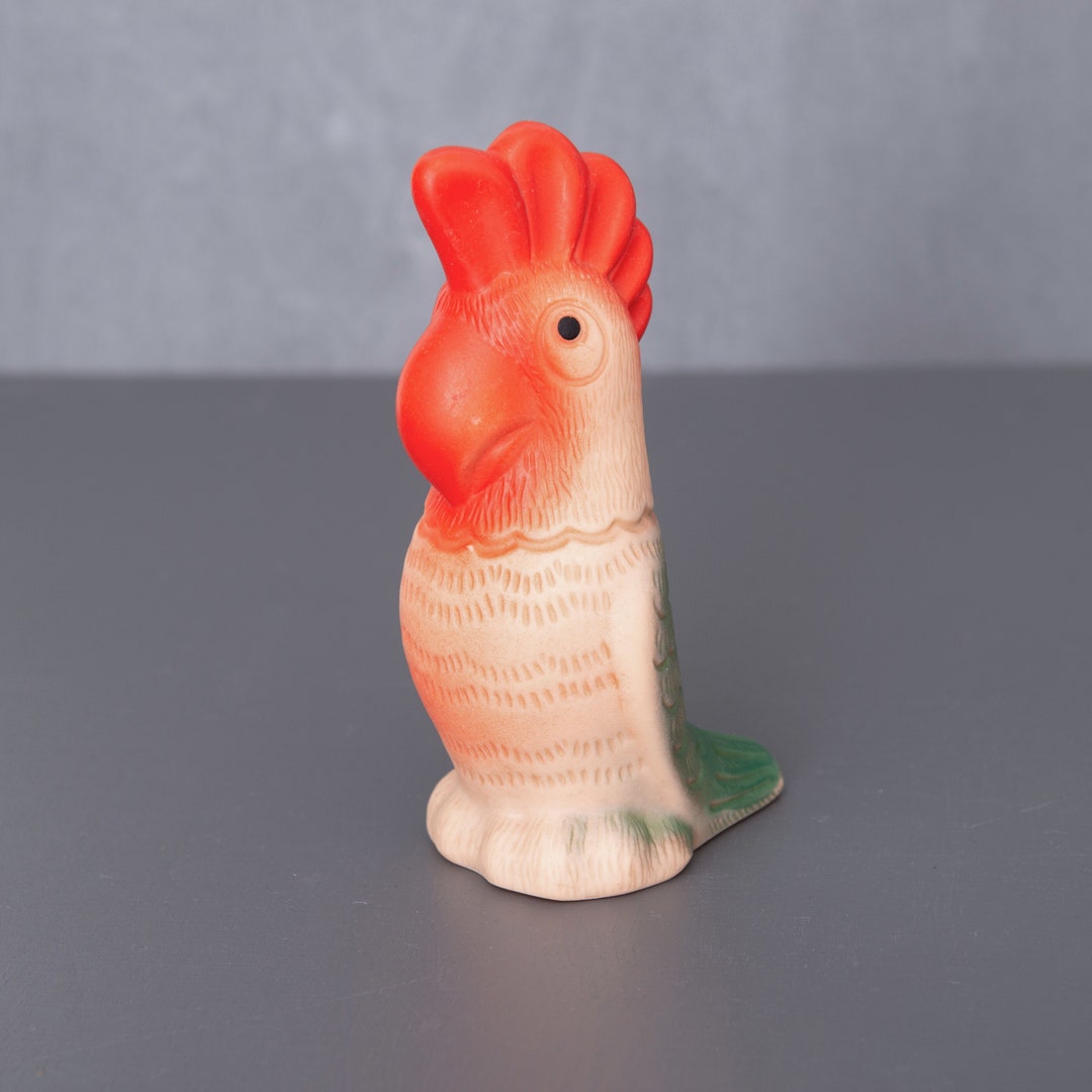 Vintage Rubber Cockatoo Toy: USSR Collectible Parrot - Etsy