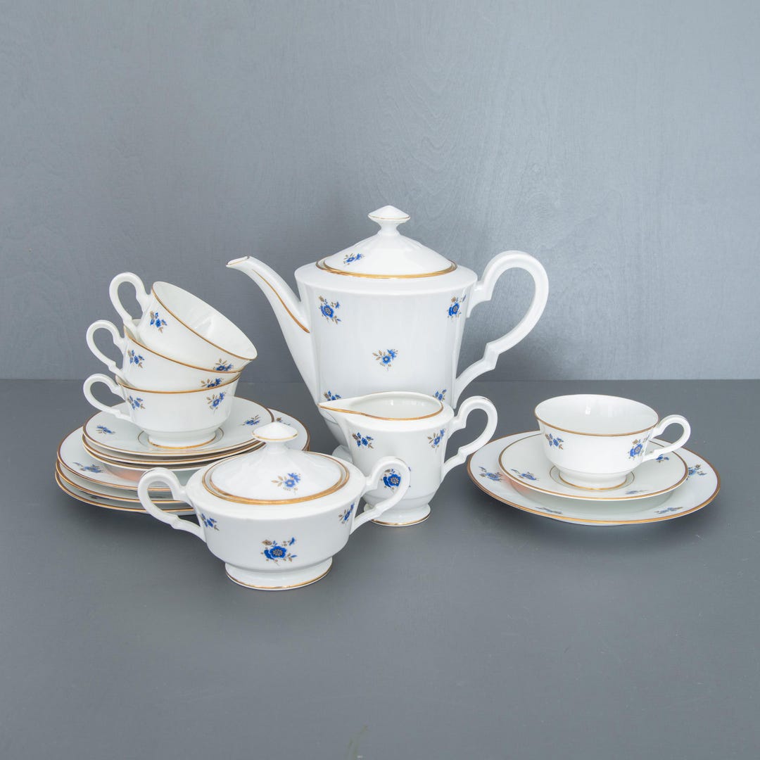 Antique Hackefors Porcelain Tea Set: 1930s Swedish Fine China - Etsy