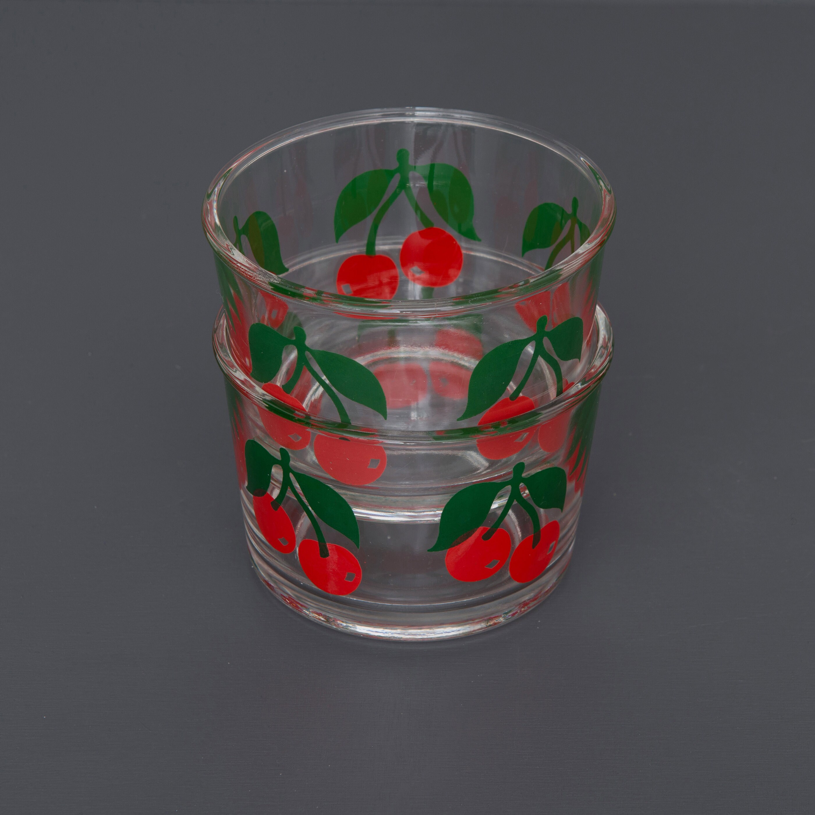 2 Vintage Coverti Cherry Glass Bowls From Italy - Etsy