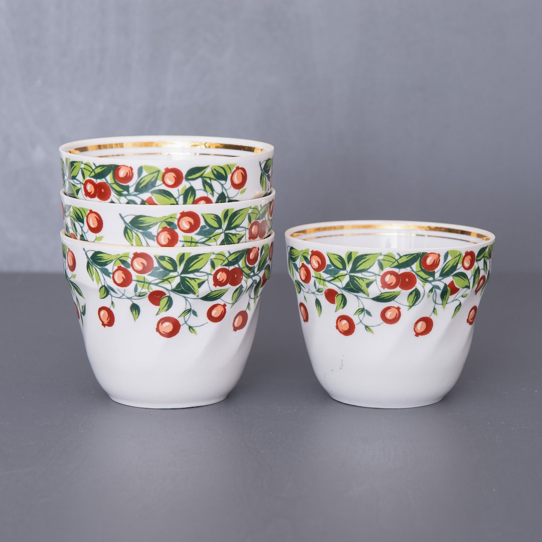 Soviet Retro Drinking Cups. Vintage Ceramic Cups From Riga Porcelain ...
