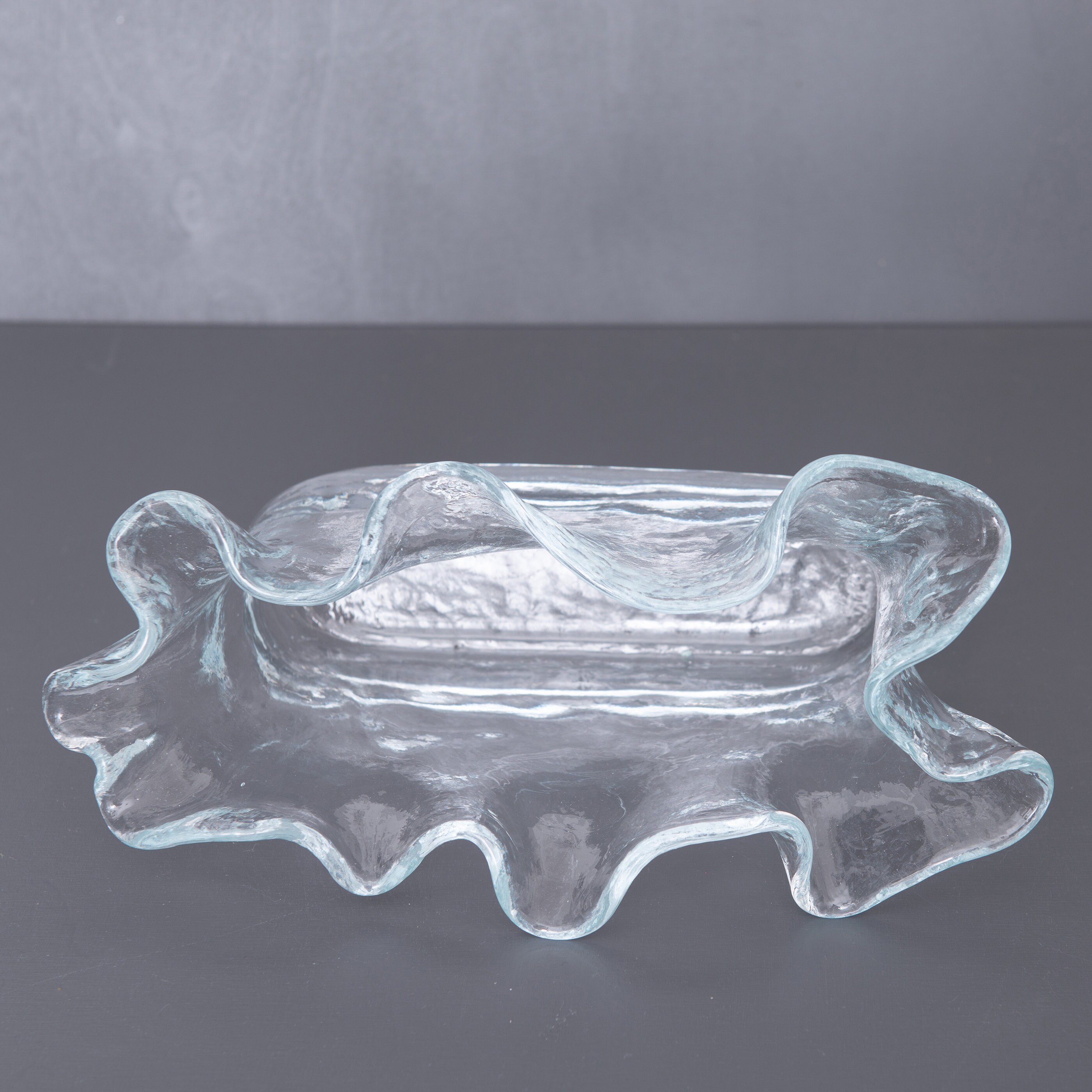 Muurla Finland Vintage Vase Clear Glass Ruffled Handkerchief - Etsy