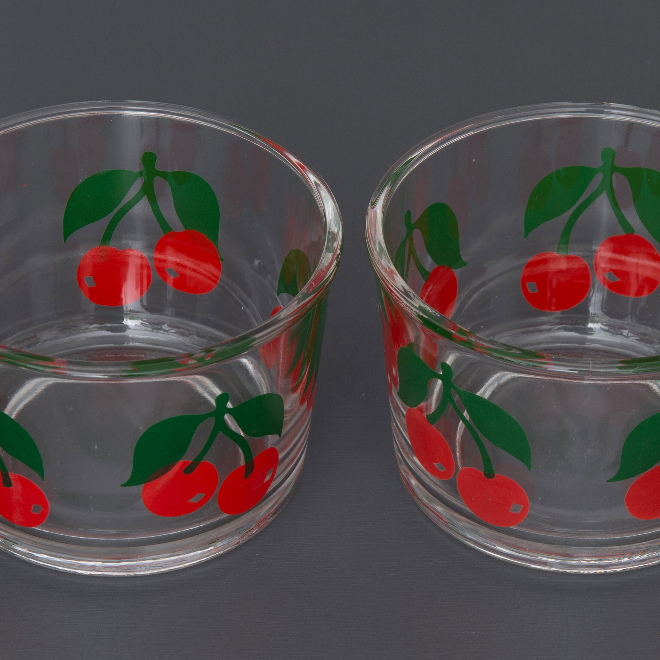 2 Vintage Coverti Cherry Glass Bowls From Italy - Etsy
