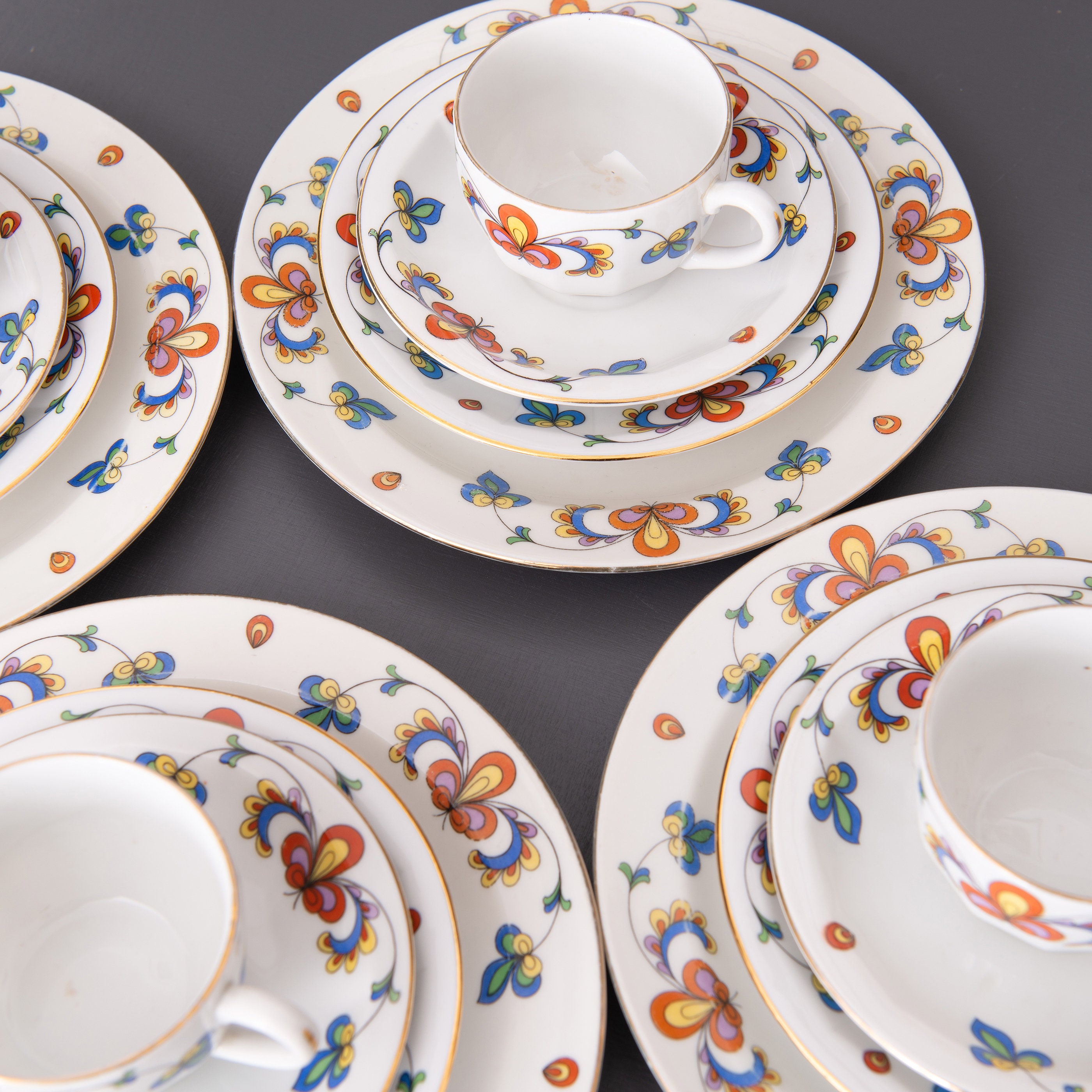 Porsgrund Norway Farmers Rose Tea Set. Porcelain Tea or Coffee - Etsy
