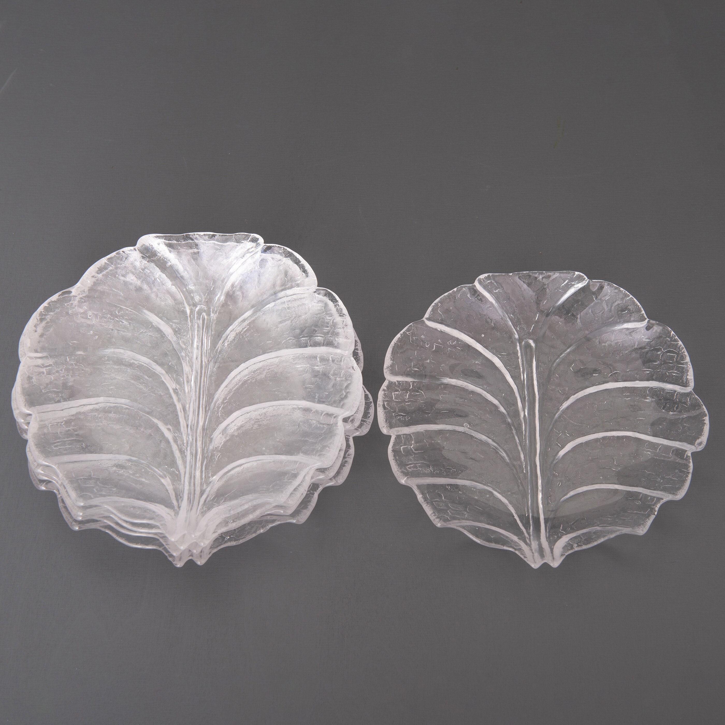 4 Orrefors Eden Side Plates, Embossed Dessert Plates, Full Lead Crystal ...