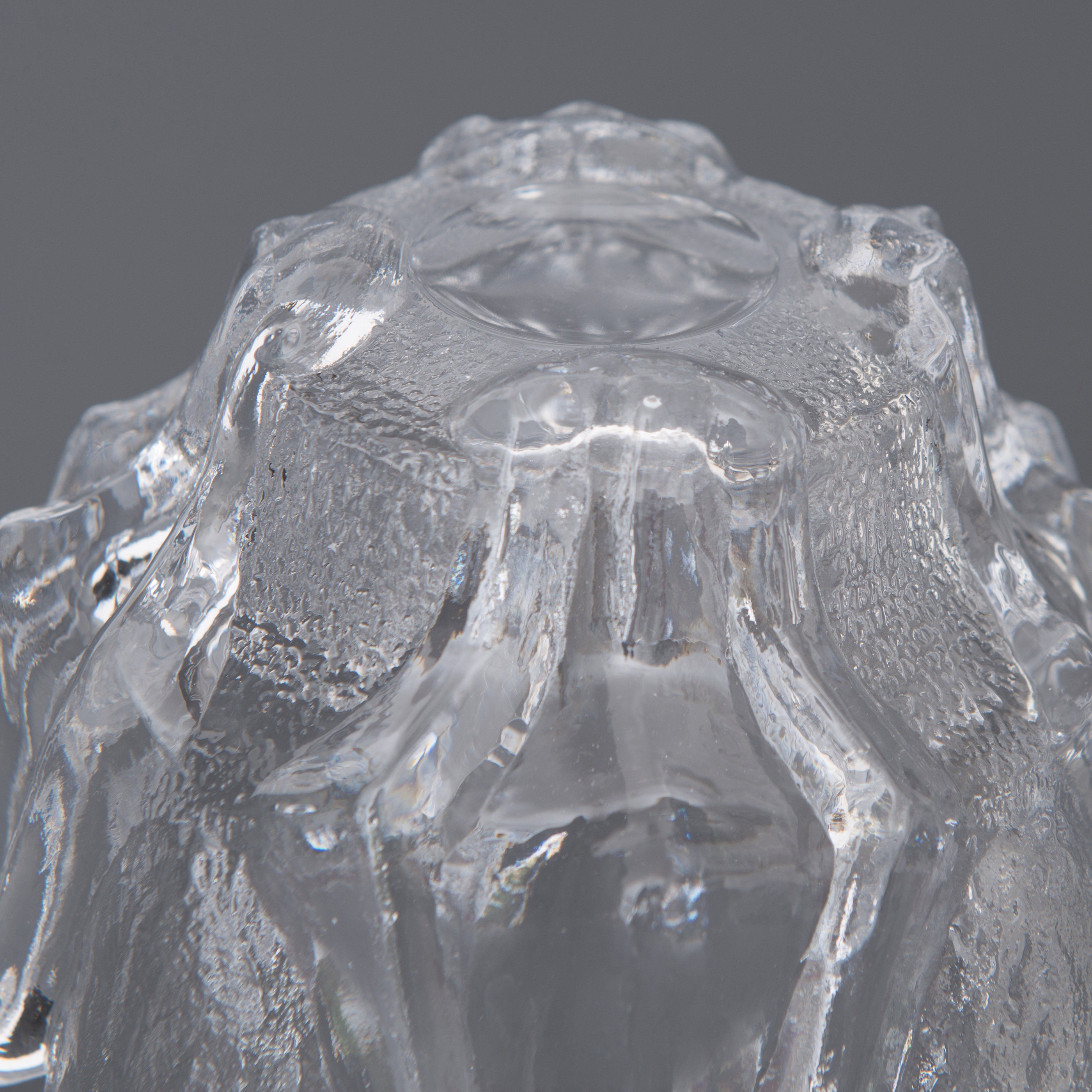 Vintage Scandinavian Crystal Glass Bowl: Iceberg Inspired Art - Etsy