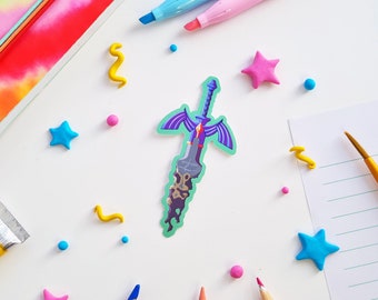 The Legend of Zelda Master Sword Sticker, Transparent Waterproof Vinyl ...
