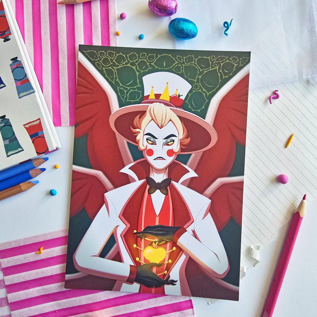 Lucifer Morningstar Art Print | Hazbin Hotel Fan Art - Etsy
