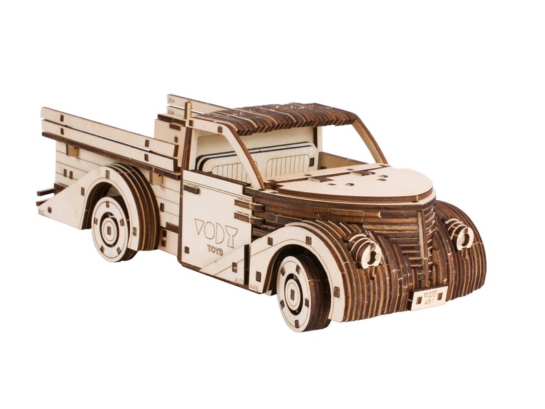 Retro Truck Wooden 3D Modeling Kit by Vody Toys - Etsy