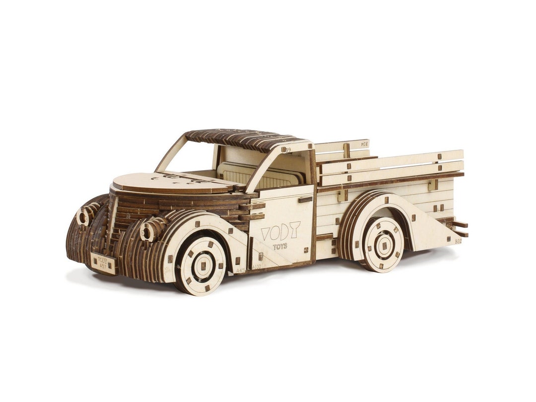 Retro Truck Wooden 3D Modeling Kit by Vody Toys - Etsy