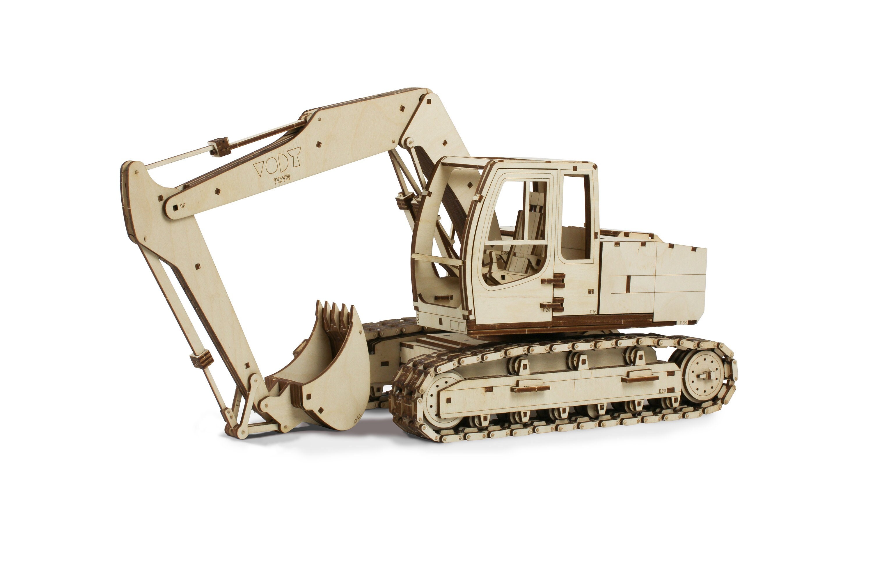 Excavator Wooden 3D Modeling Kit by Vody Toys - Etsy Australia