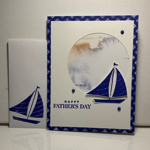 Homemade Greeting Card - Father's Day - Boat - Sail - Stampin' Up - Etsy