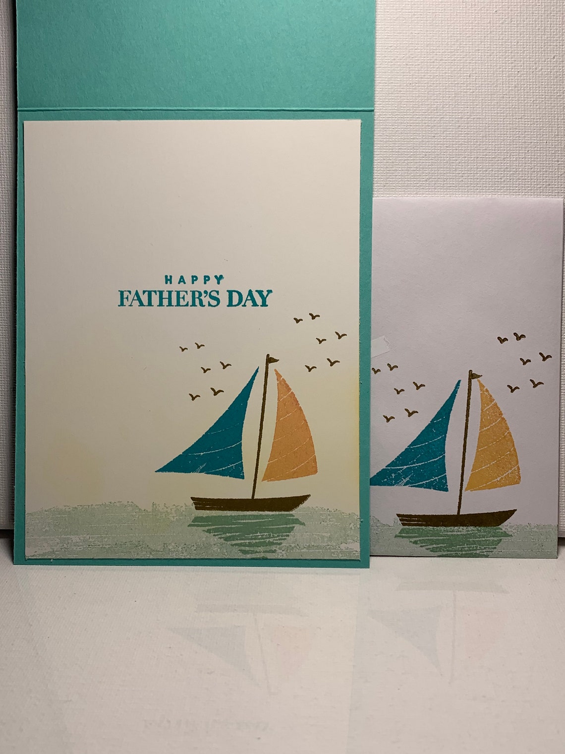 Homemade Greeting Card - Father's Day - Boat - Sail - Stampin' Up - Etsy