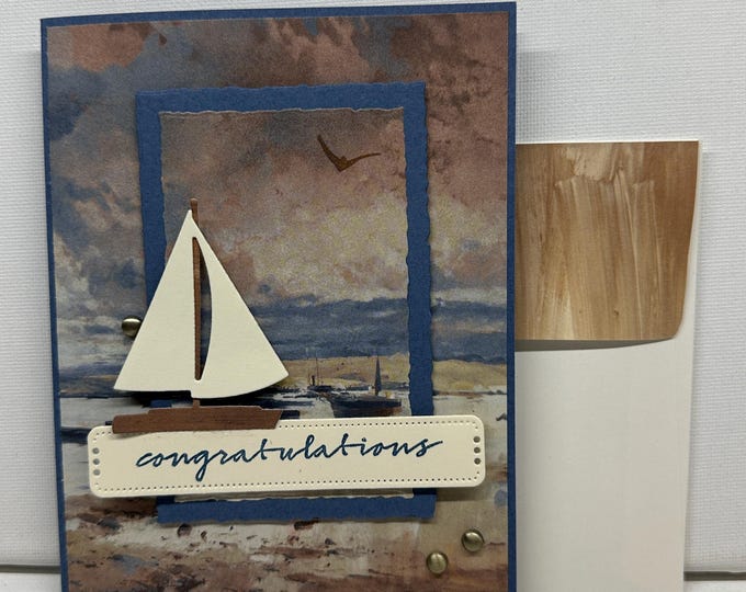 Homemade Greeting Card - Retirement - Sailing - Sailboats - Stampin' Up ...