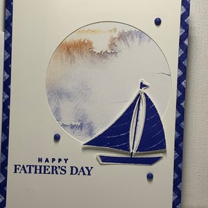 Homemade Greeting Card - Father's Day - Boat - Sail - Stampin' Up - Etsy