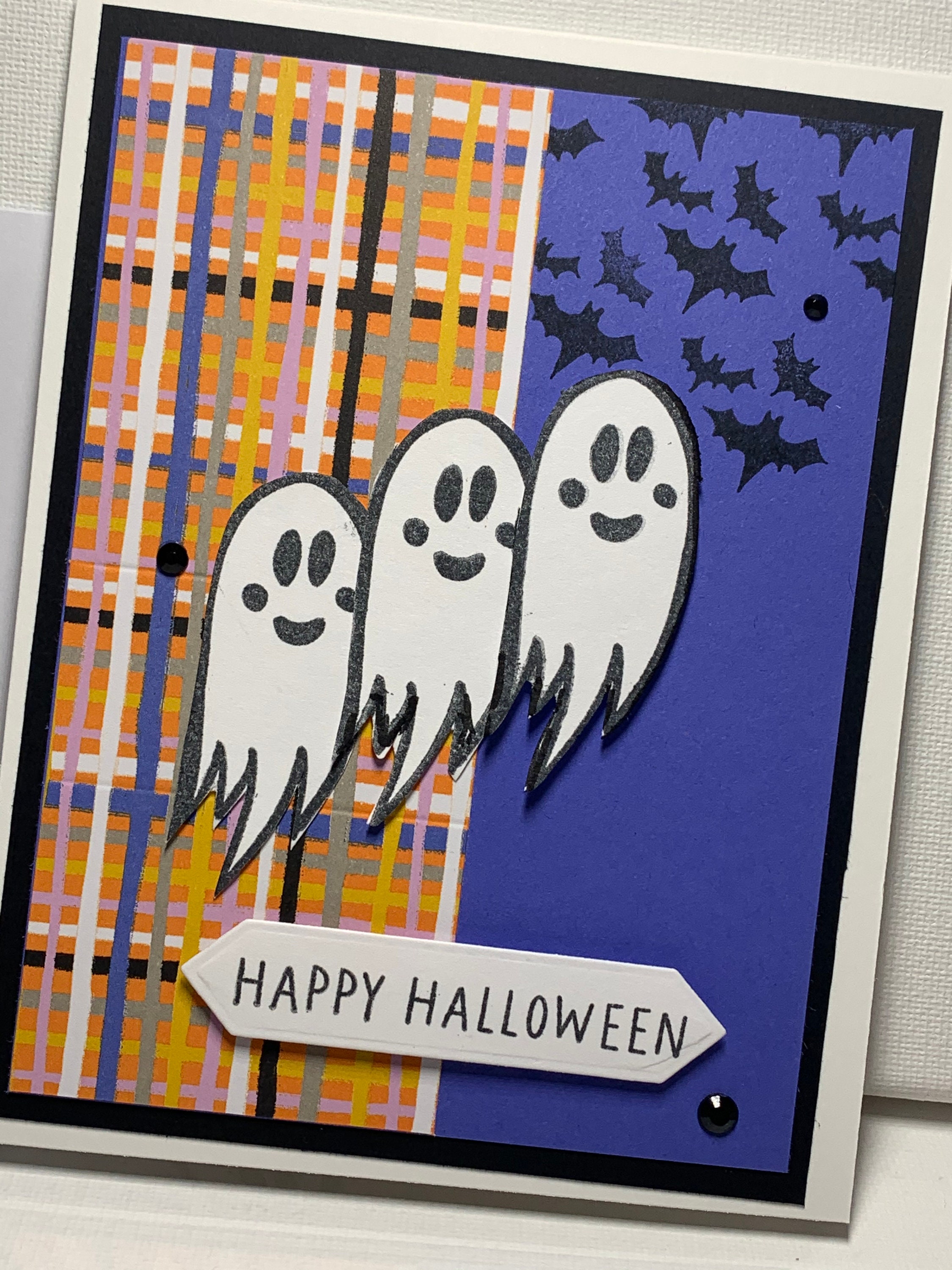 Homemade Greeting Card - Halloween - Ghost - Bats - Stampin' Up - Etsy