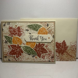 Homemade Greeting Card - Thank You - Autumn - Fall - Leaves - Stampin ...