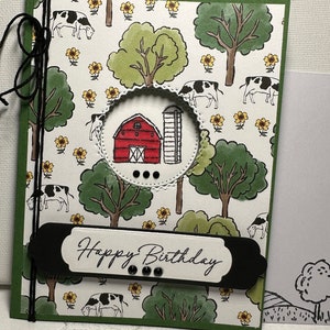 Homemade Greeting Card - Birthday - Farm - Farm Animals - Stampin' Up ...