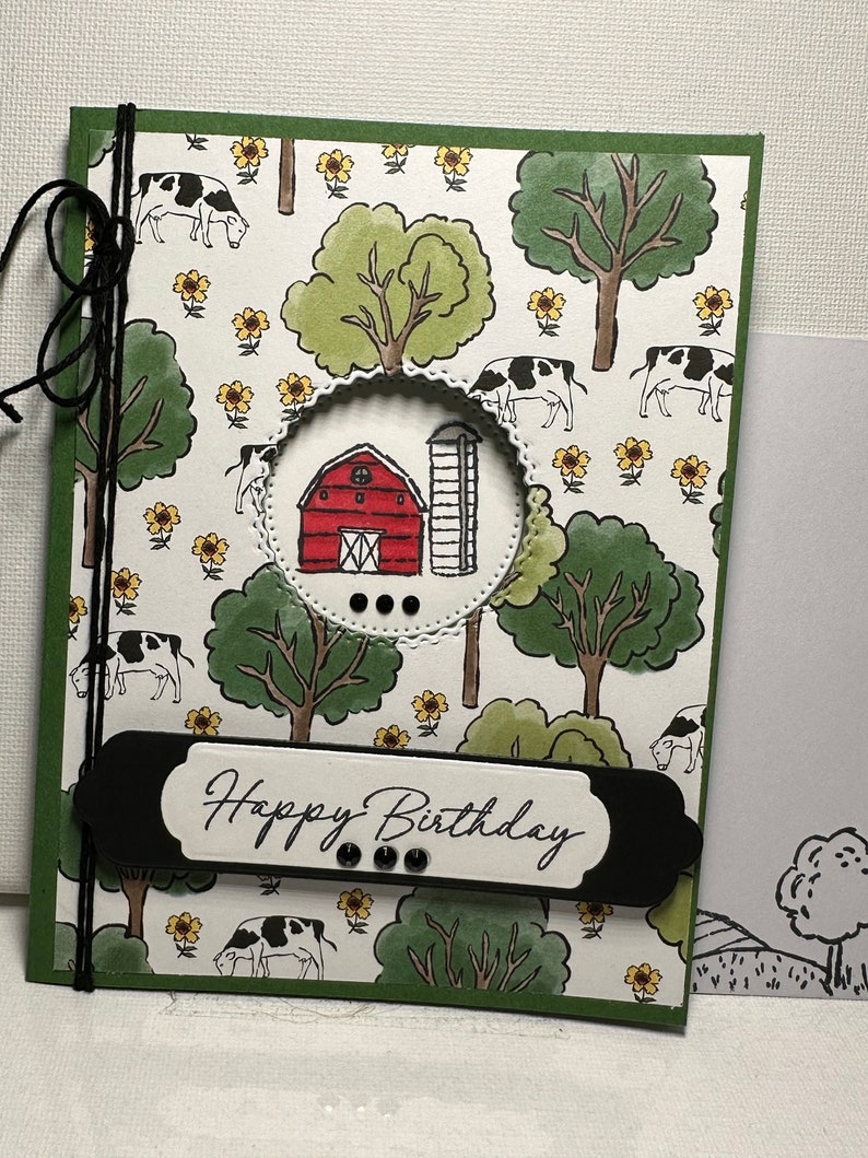 Homemade Greeting Card - Birthday - Farm - Farm Animals - Stampin' Up ...