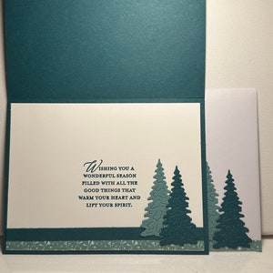 Homemade Greeting Card - Christmas - Trees - Stampin' Up - Etsy