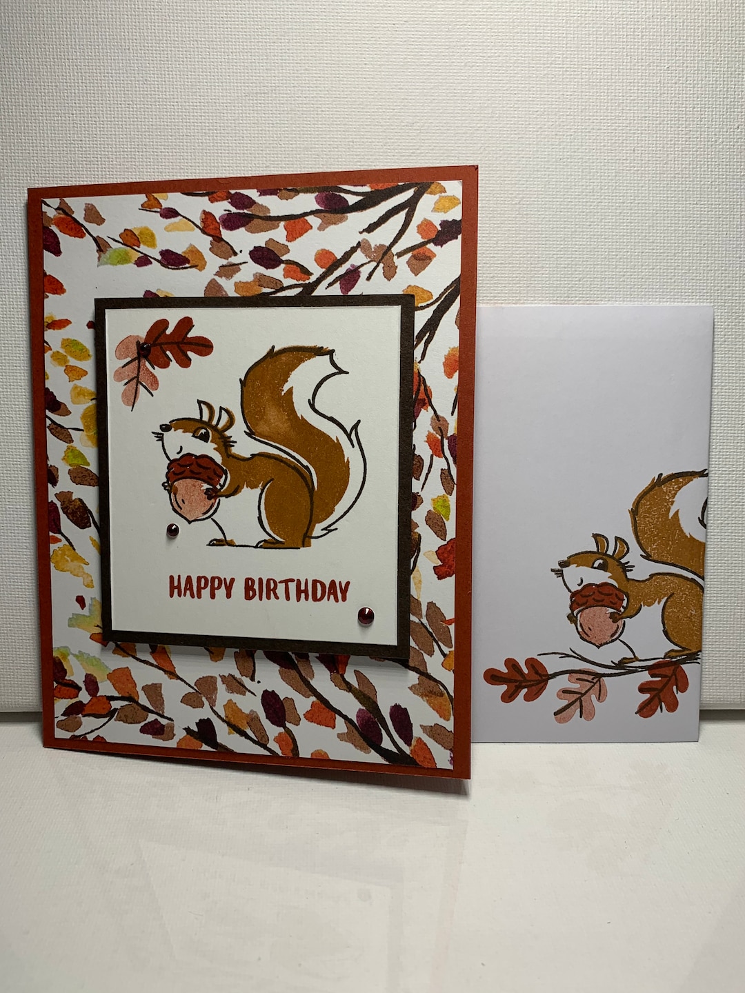 Homemade Greeting Card - Birthday - Squirrels - Fall - Stampin' Up - Etsy