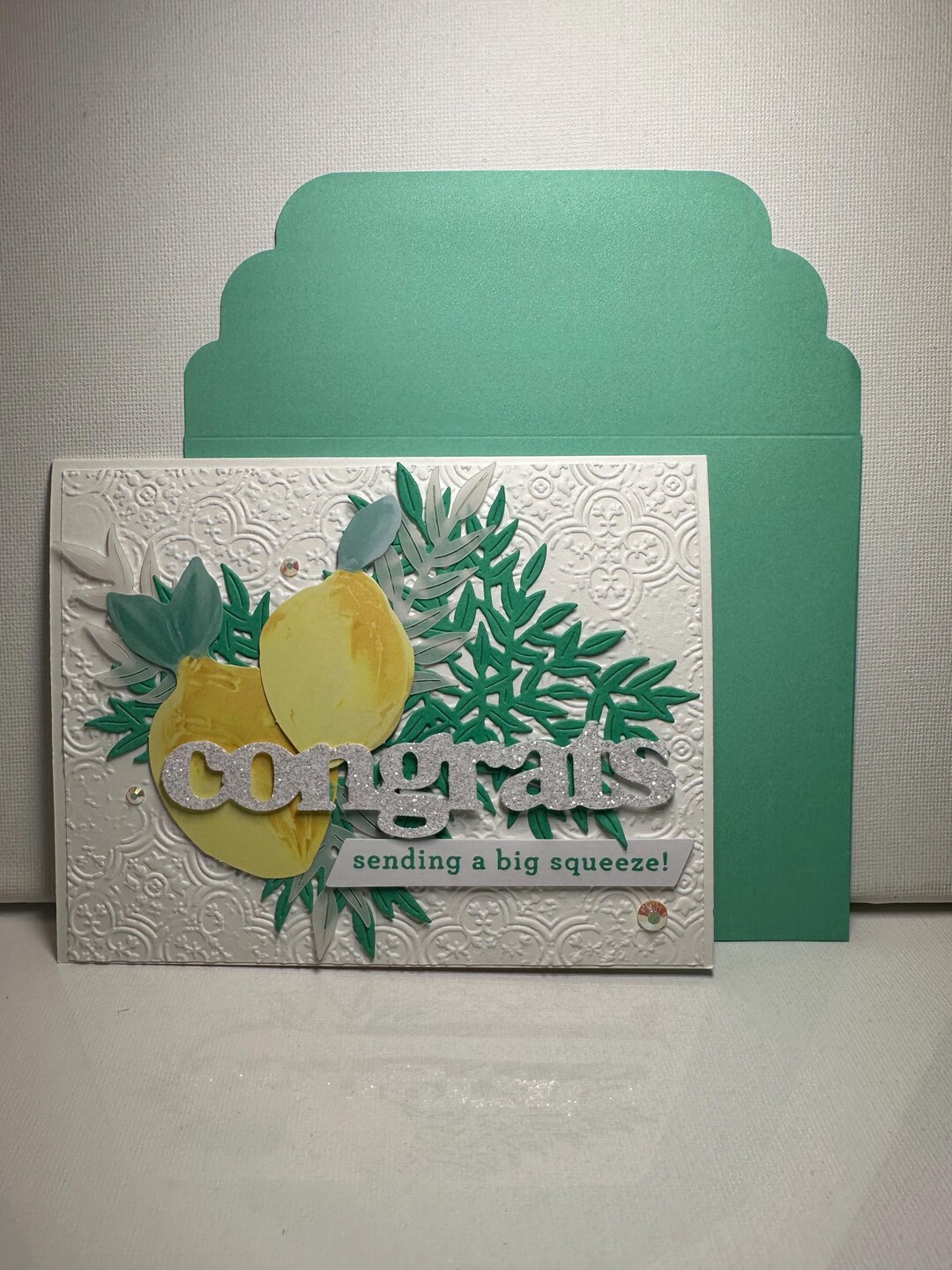 Homemade Greeting Card - Congrats - Lemons - Stampin' Up - Etsy