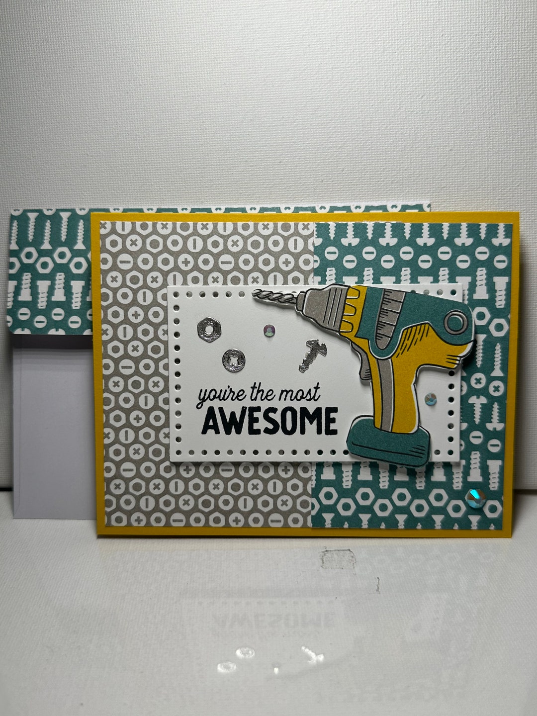 Homemade Greeting Card - Thank You - Tools - Toolbox - Stampin' Up - Etsy