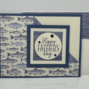 Homemade Greeting Card - Father's Day - Fishing - Stampin' Up - Etsy