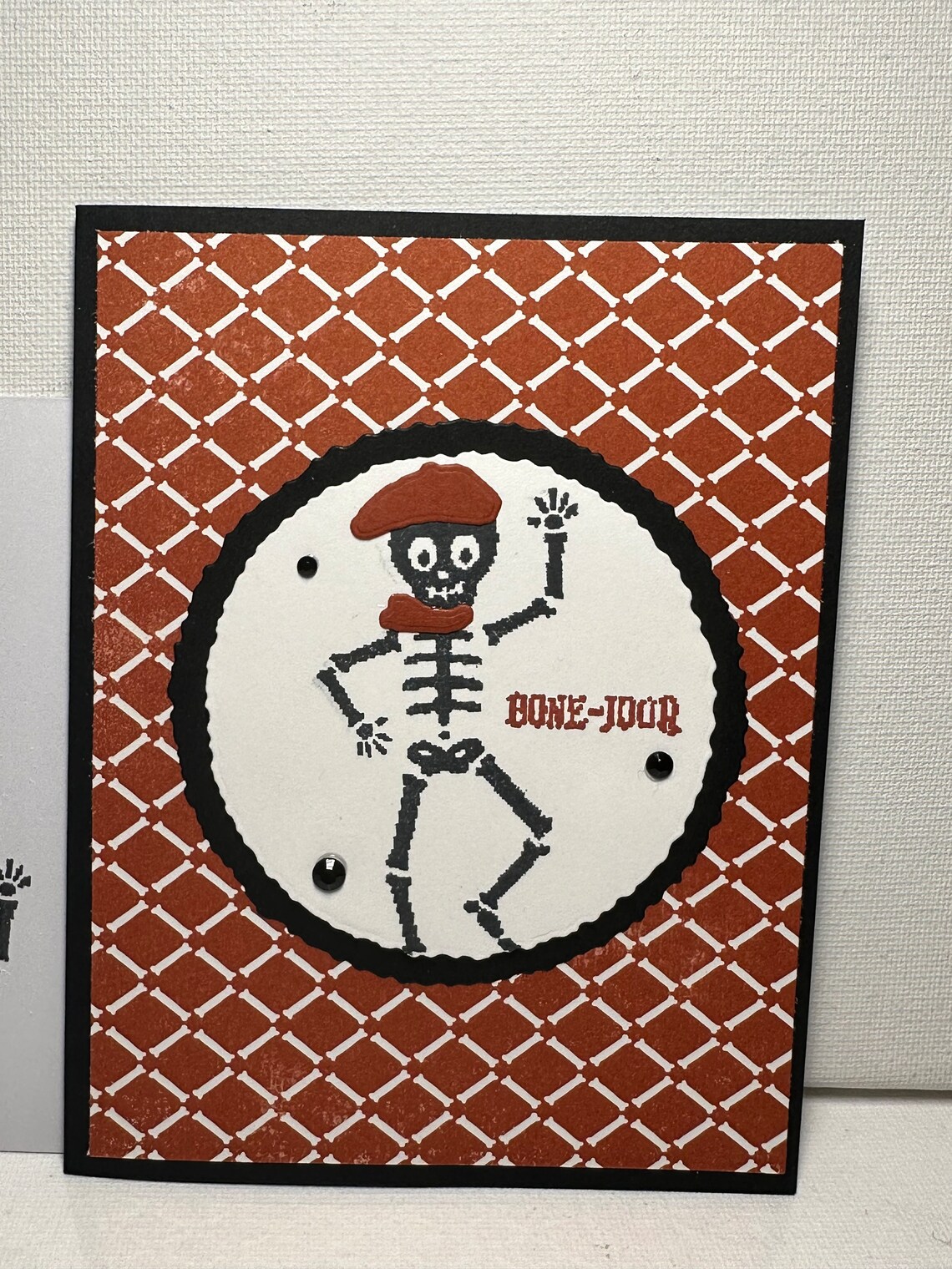 Homemade Greeting Card - Halloween - Skeleton - Stampin' Up - Etsy