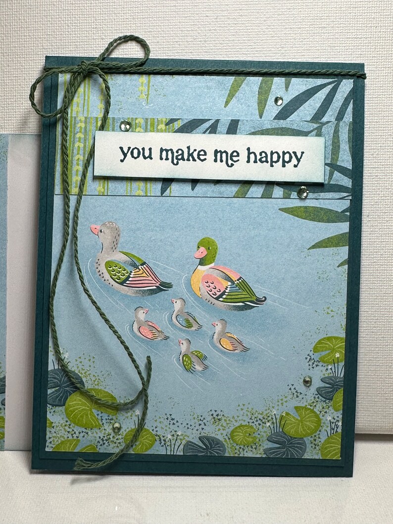 Homemade Greeting Card - Happy - Ducks - Ducklings - Pond - Stampin' Up ...