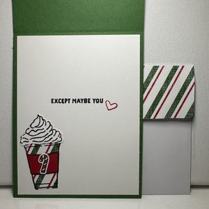 Homemade Greeting Card - Christmas - Peppermint - Coffee - Hot Cocoa ...