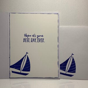 Homemade Greeting Card - Father's Day - Boat - Sail - Stampin' Up - Etsy