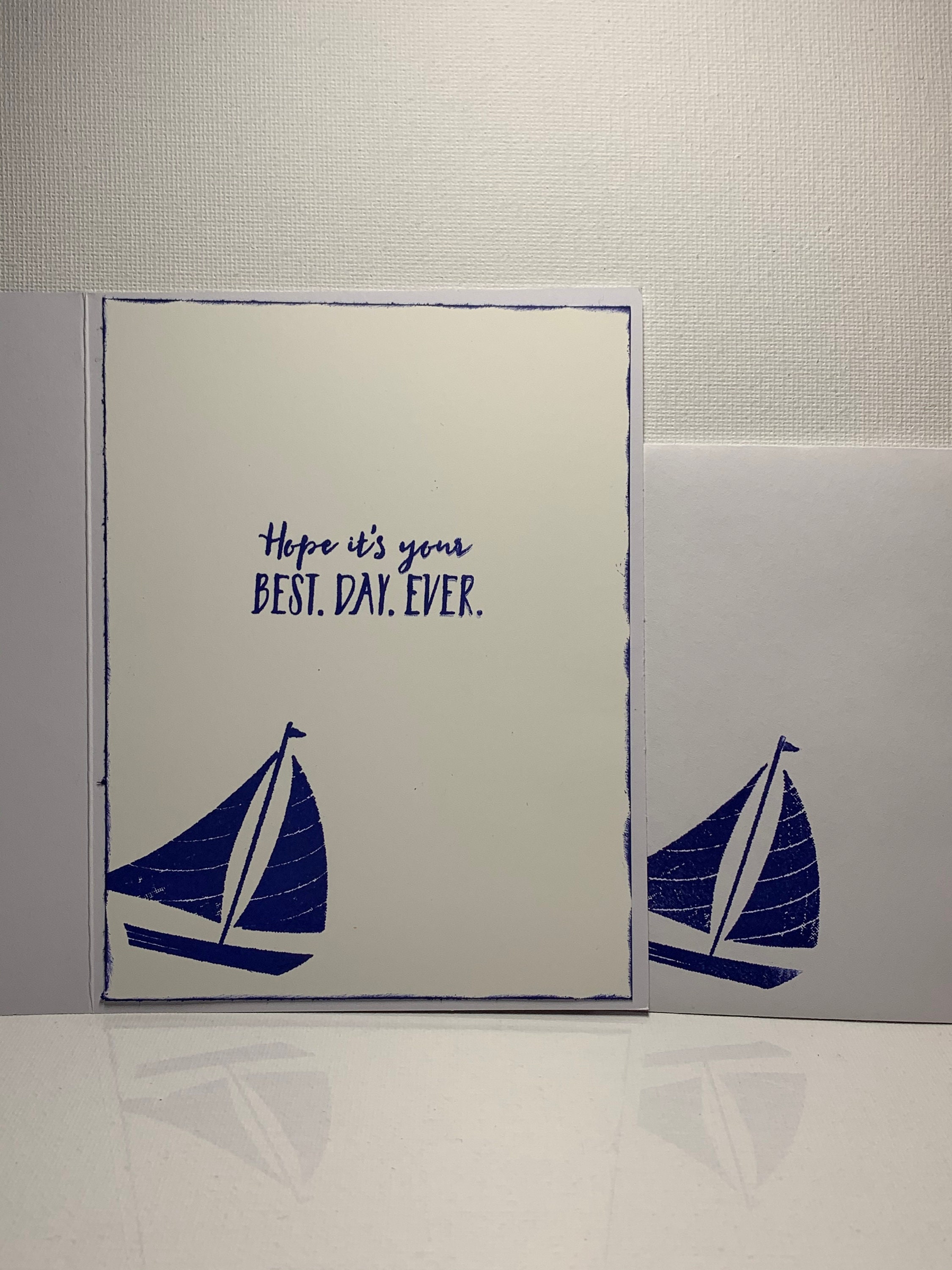 Homemade Greeting Card - Father's Day - Boat - Sail - Stampin' Up - Etsy