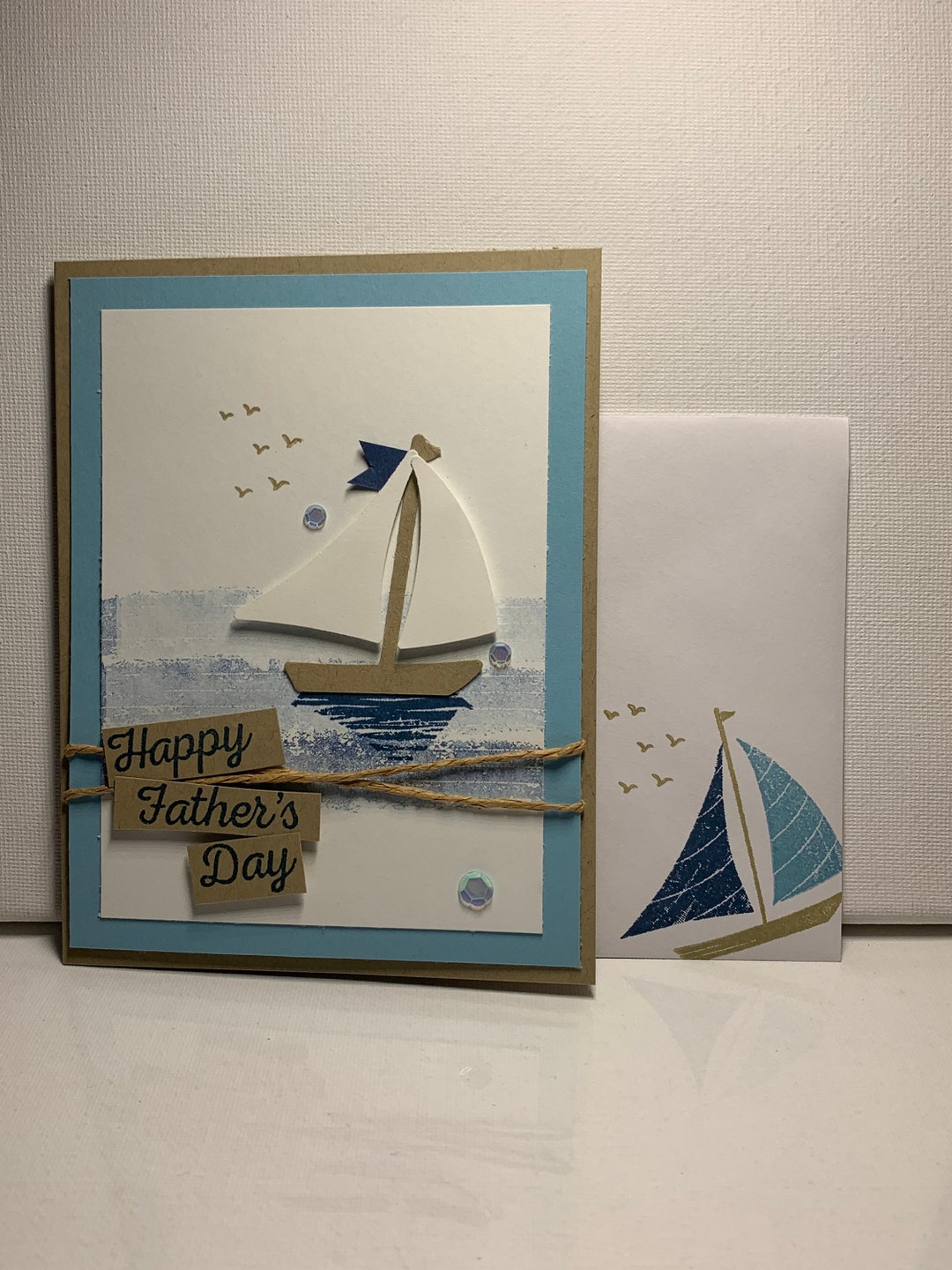 Homemade Greeting Card - Father's Day - Boat - Sail - Stampin' Up - Etsy