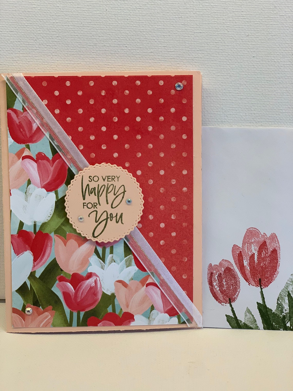Homemade Greeting Card - Congratulations - Tulips - Stampin' Up - Etsy