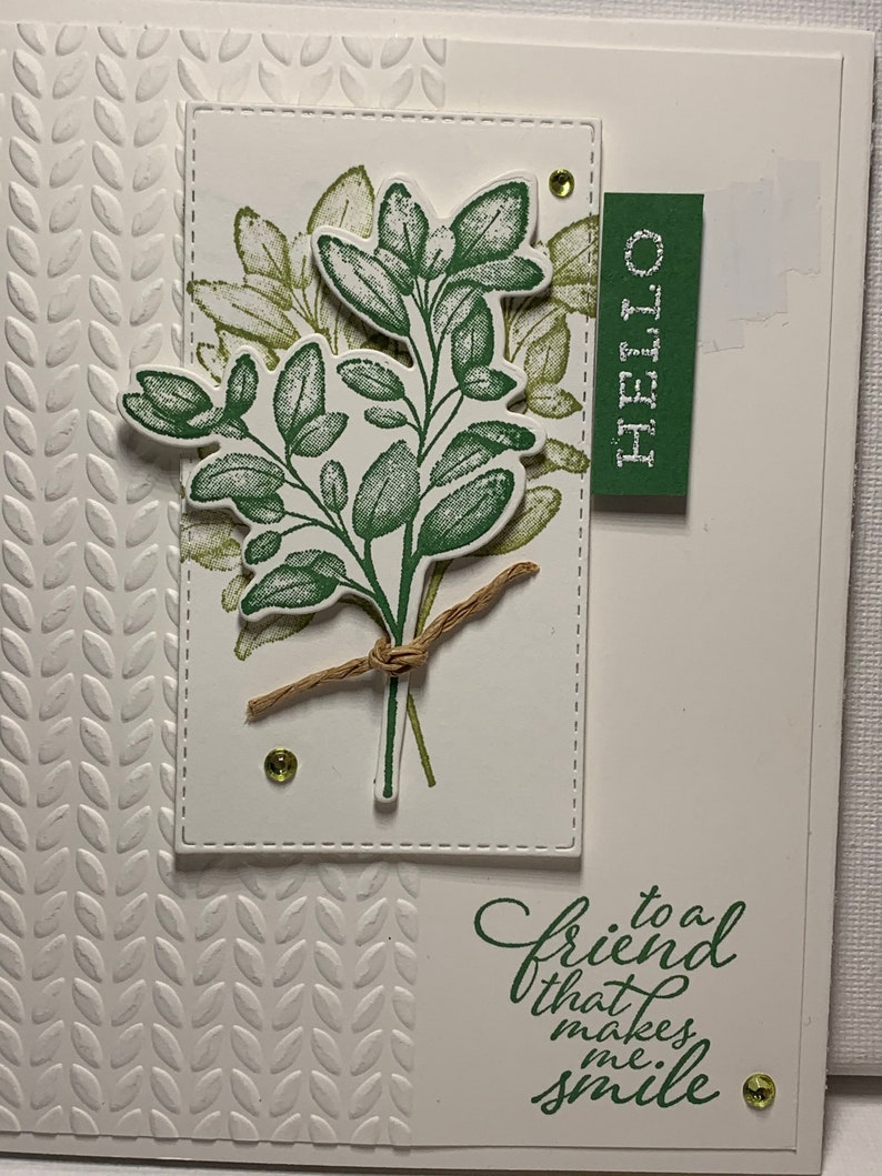 Homemade Greeting Card -hello Friend - Floral - Stampin' Up - Etsy