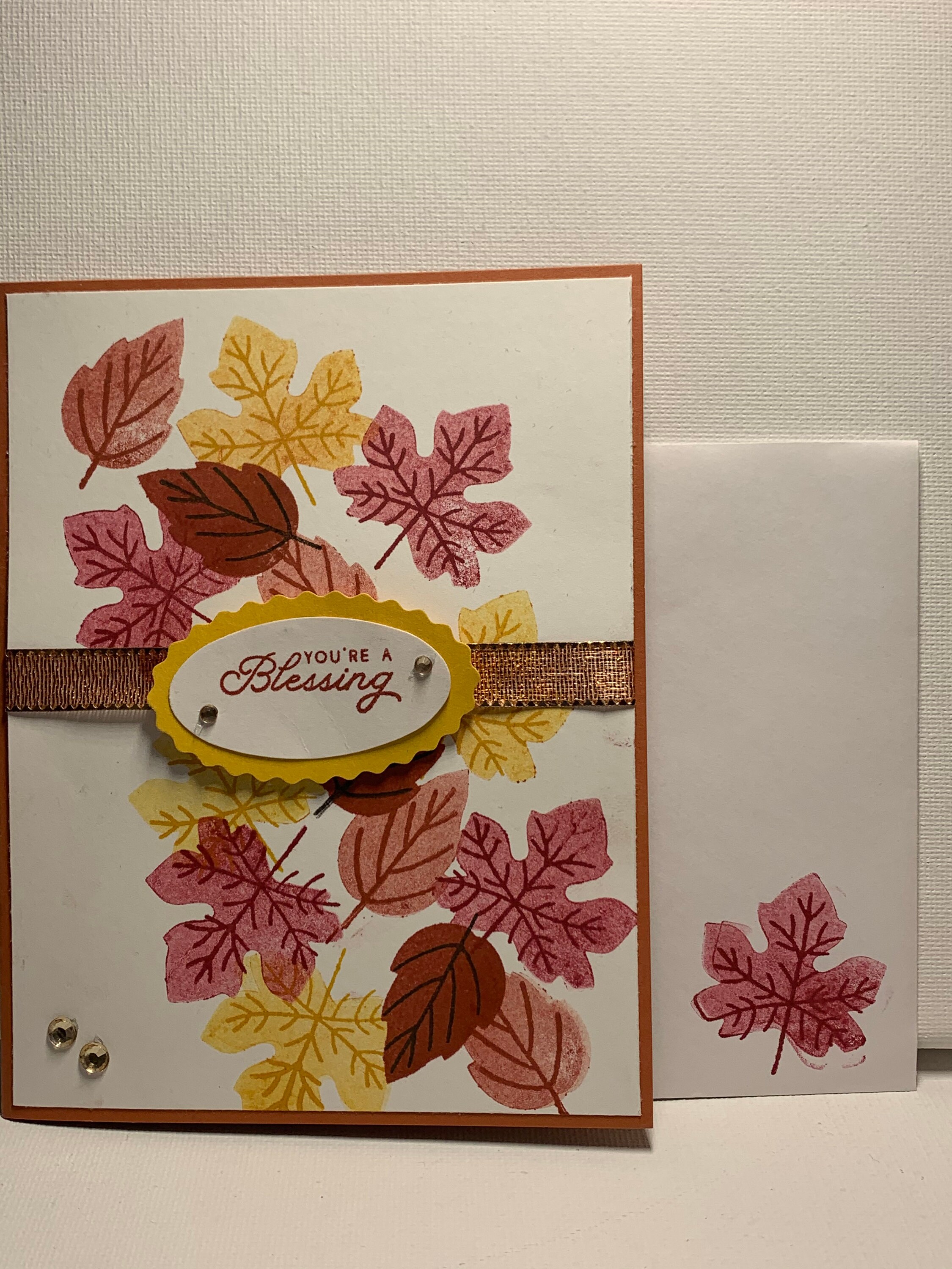 Homemade Greeting Card Autumn Fall Leaves Stampin' Up - Etsy