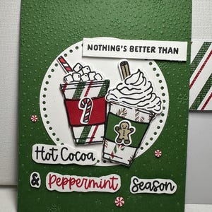 Homemade Greeting Card - Christmas - Peppermint - Coffee - Hot Cocoa ...