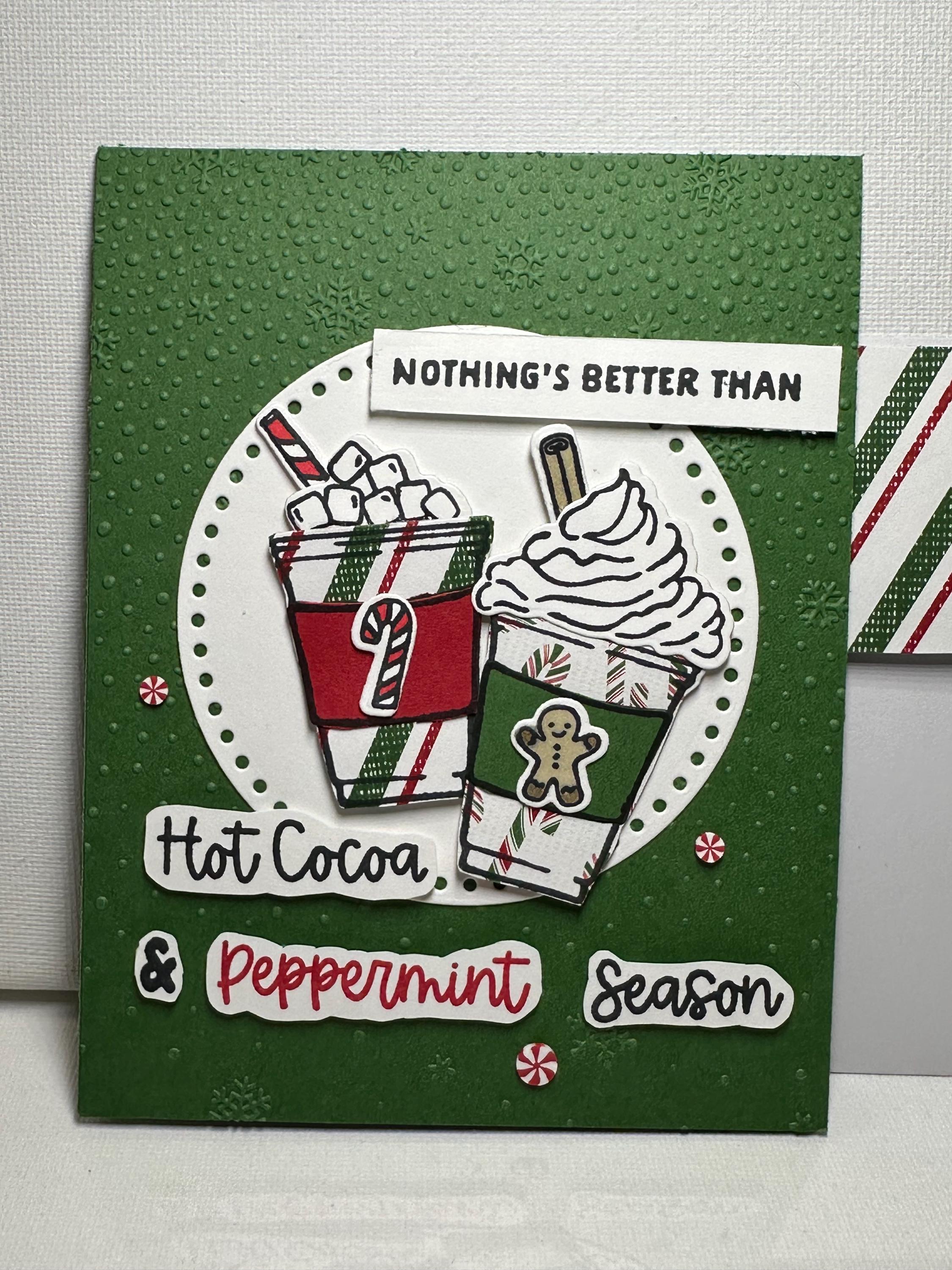 Homemade Greeting Card - Christmas - Peppermint - Coffee - Hot Cocoa ...