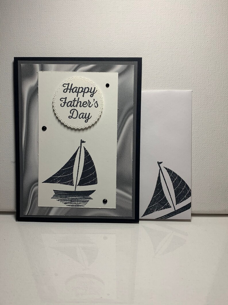 Homemade Greeting Card - Father's Day - Boat - Sail - Stampin' Up - Etsy