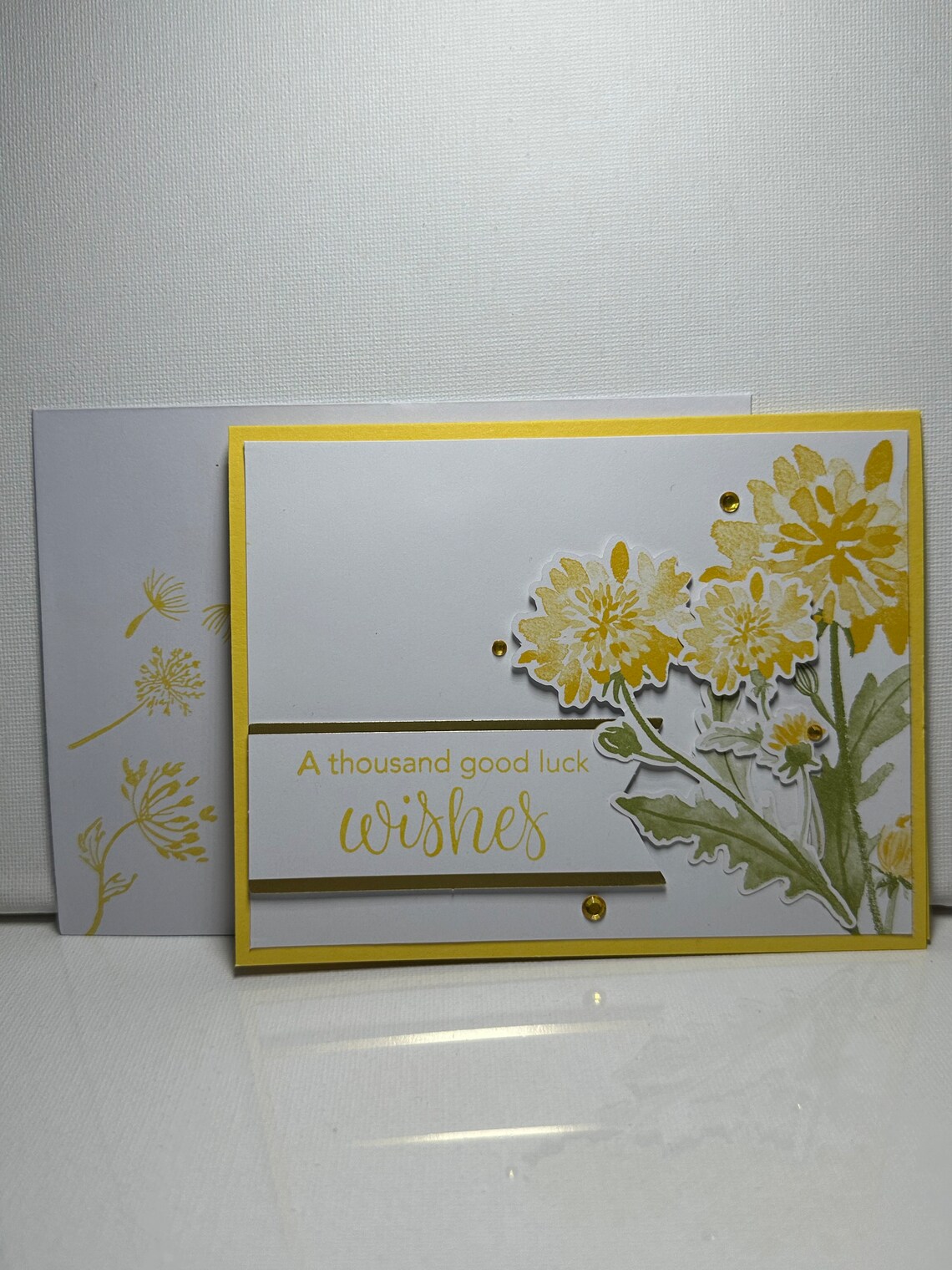 Homemade Greeting Card - Good Luck - Dandelions - Stampin' Up - Etsy
